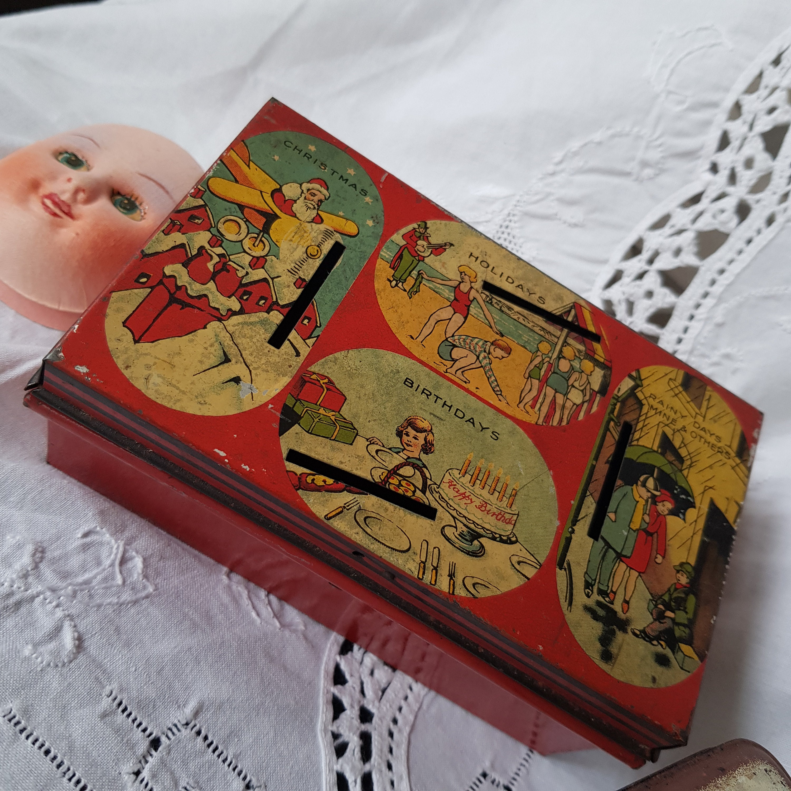 Nostalgic Tin Money Box Burnett Ltd London England C1930 - Etsy UK