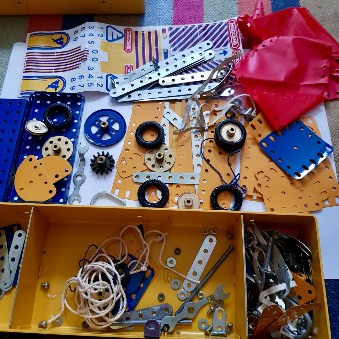 Meccano Metal and Yellow Plastic Boxes With Contents and Choice of ...