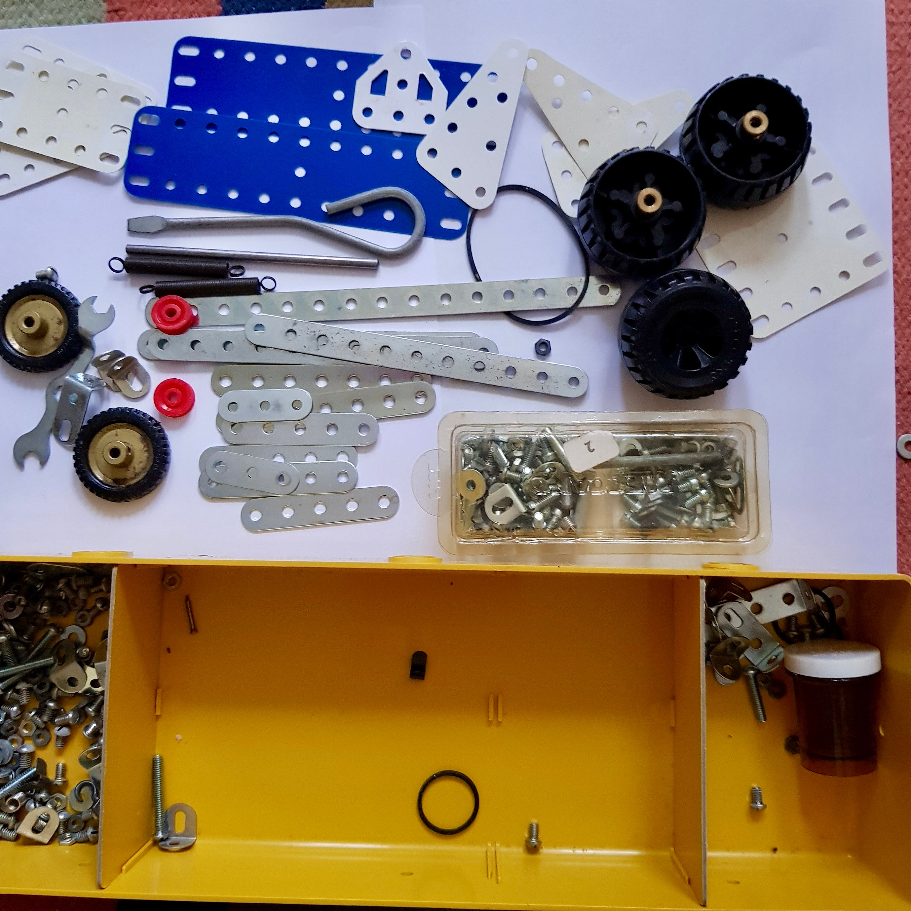 Meccano Metal and Yellow Plastic Boxes With Contents and Choice of ...