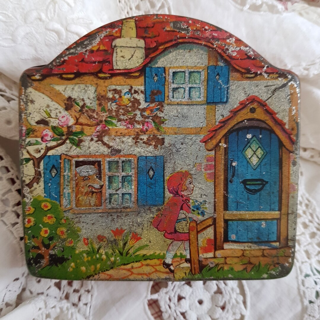 This Little Red Riding Hood Cottage Toffee Tin by George W. Horner & Co ...