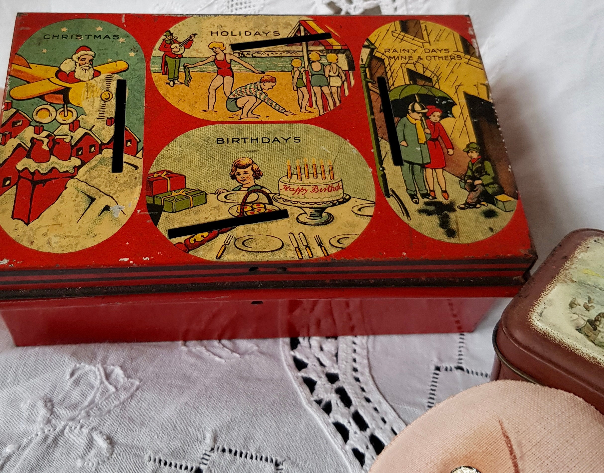 Nostalgic Tin Money Box Burnett Ltd London England C1930 - Etsy UK