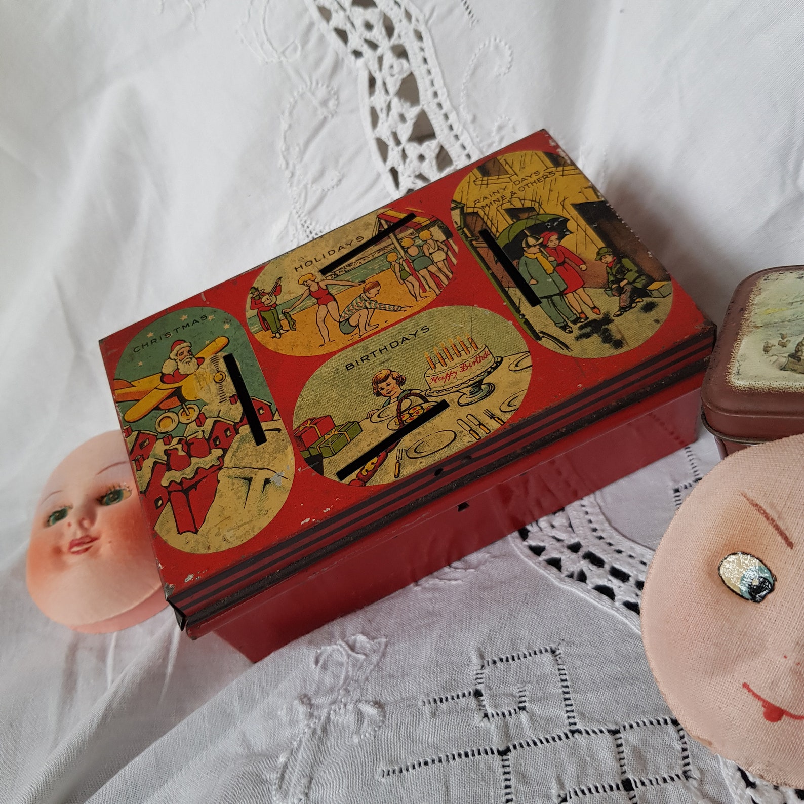 Nostalgic Tin Money Box Burnett Ltd London England C1930 - Etsy UK
