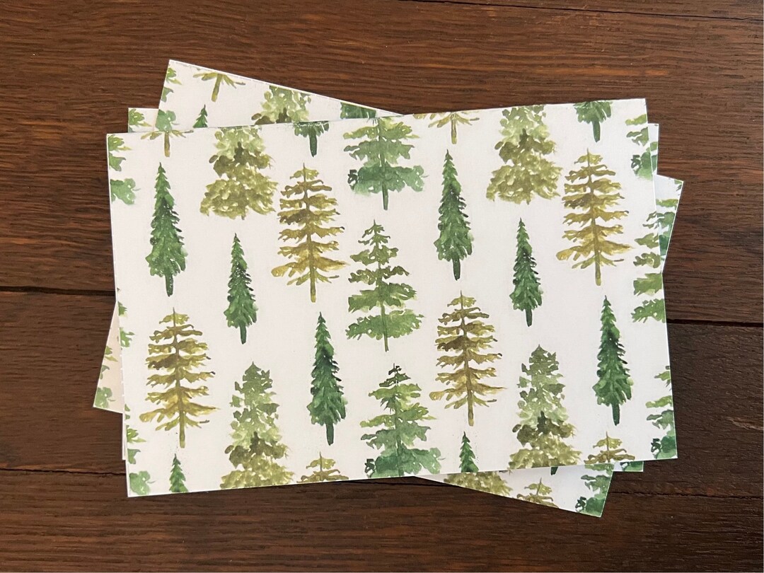 Pine Tree Note Card 4"x6" Printable Download - Etsy