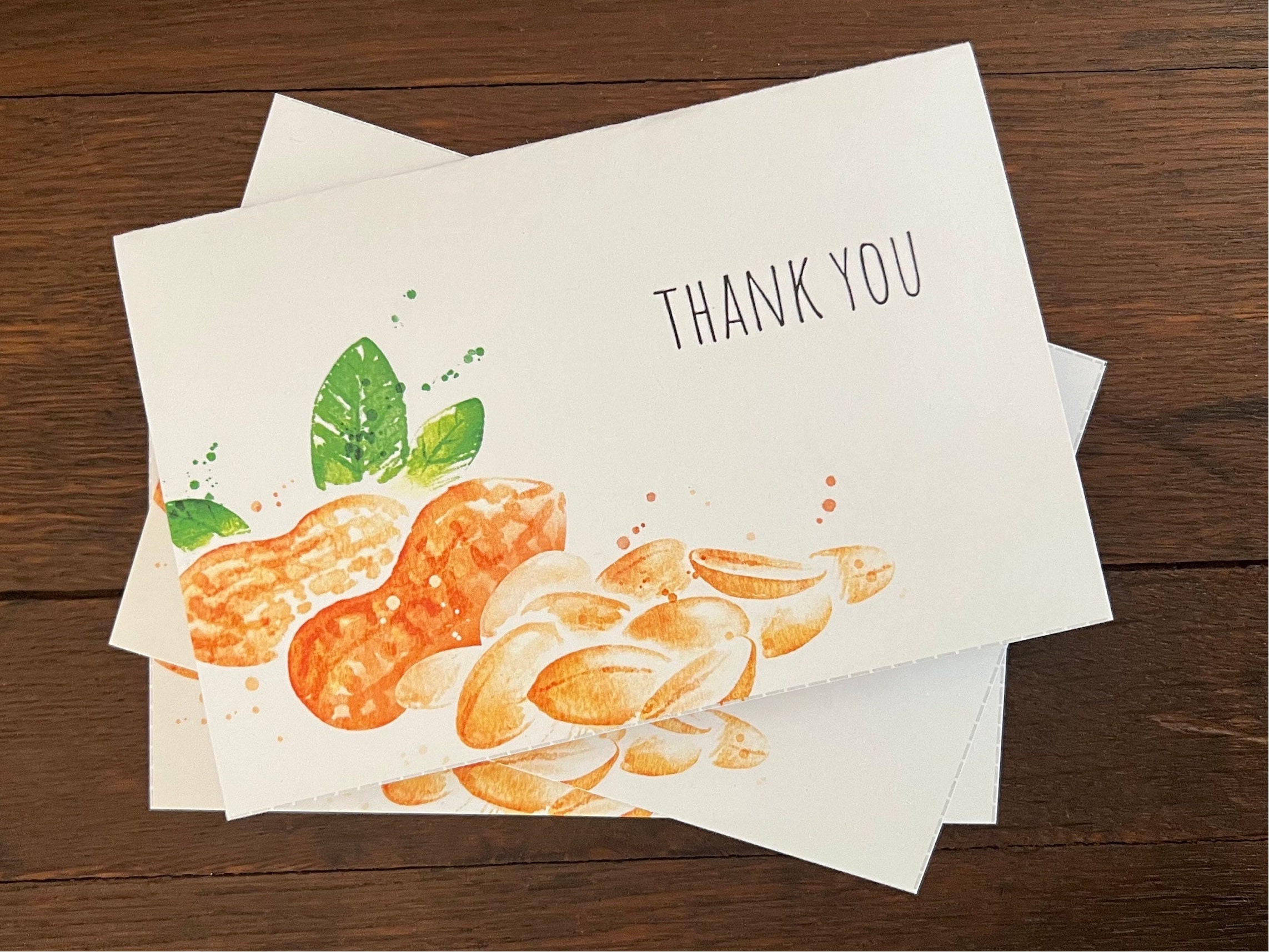 Peanut Thank You Card 4"x6" Printable Download - Etsy