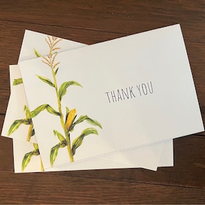 Corn Stalk Farm Thank You Card 4"x6" Printable Download, Folded Card ...