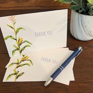 Corn Stalk Farm Thank You Card 4"x6" Printable Download, Folded Card ...