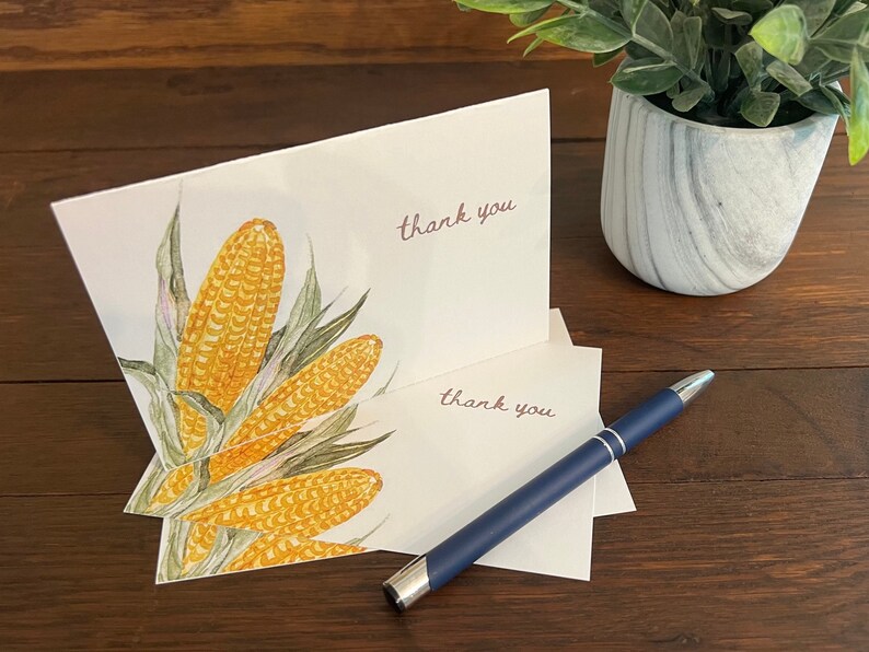 Corn Thank You Card 4"x6" Printable Download - Etsy
