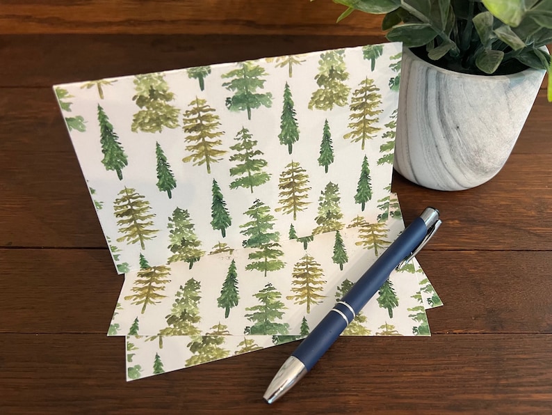 Pine Tree Note Card 4"x6" Printable Download - Etsy