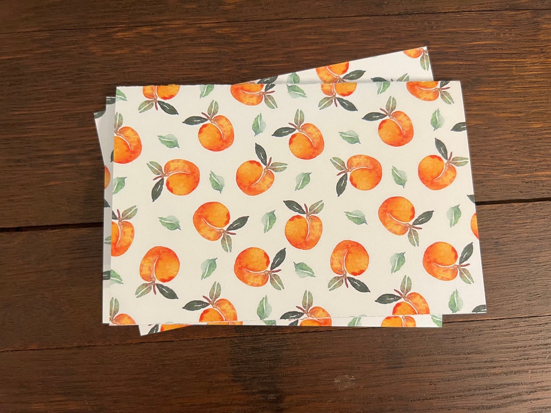 Peach Note Card 4"x6" Printable Download - Etsy