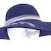 Hand Painted Wide Brimmed Hat--"deep Blue" - Etsy