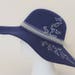 Hand Painted Wide Brimmed Hat--"deep Blue" - Etsy