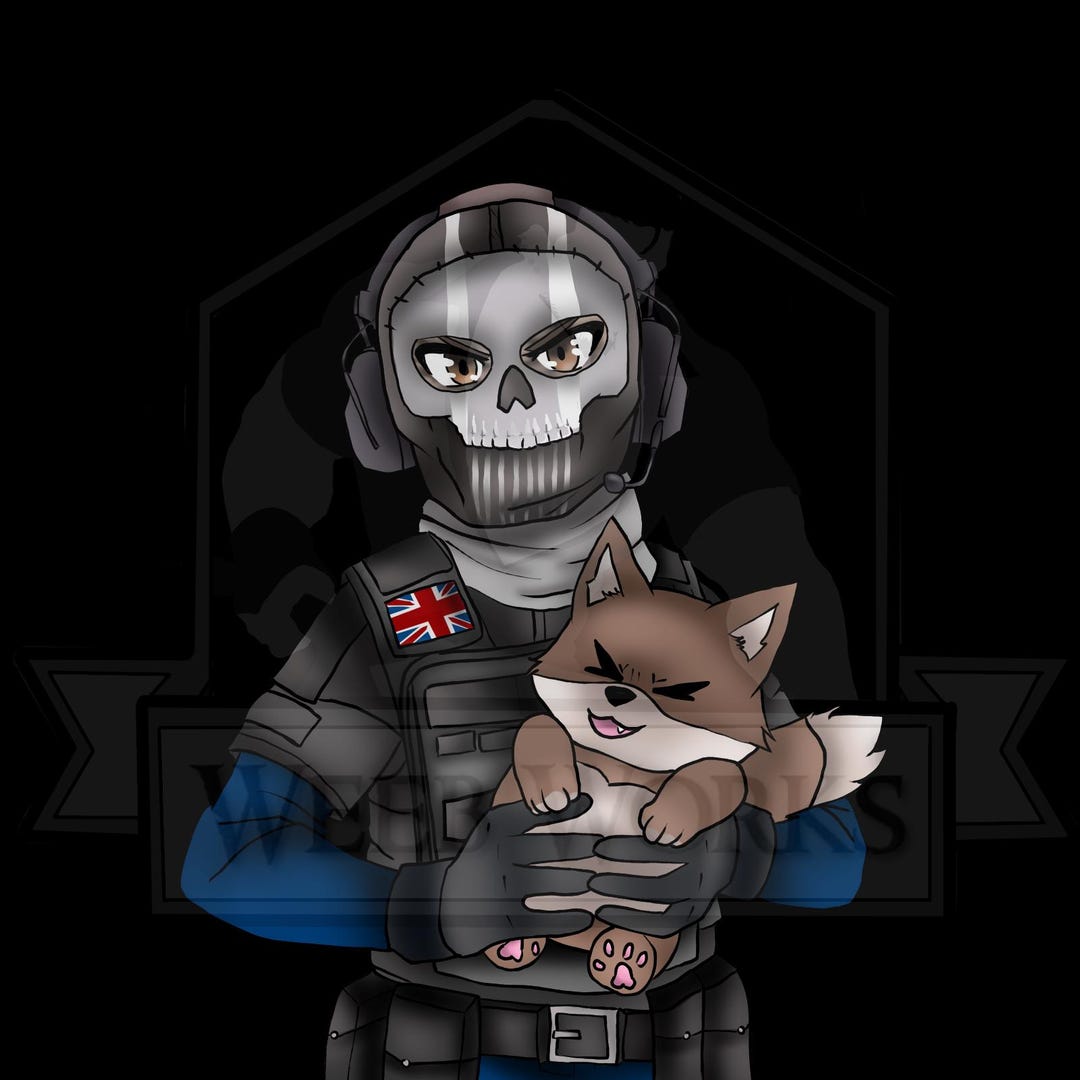 Cod Ghost Plushie Sticker - Etsy