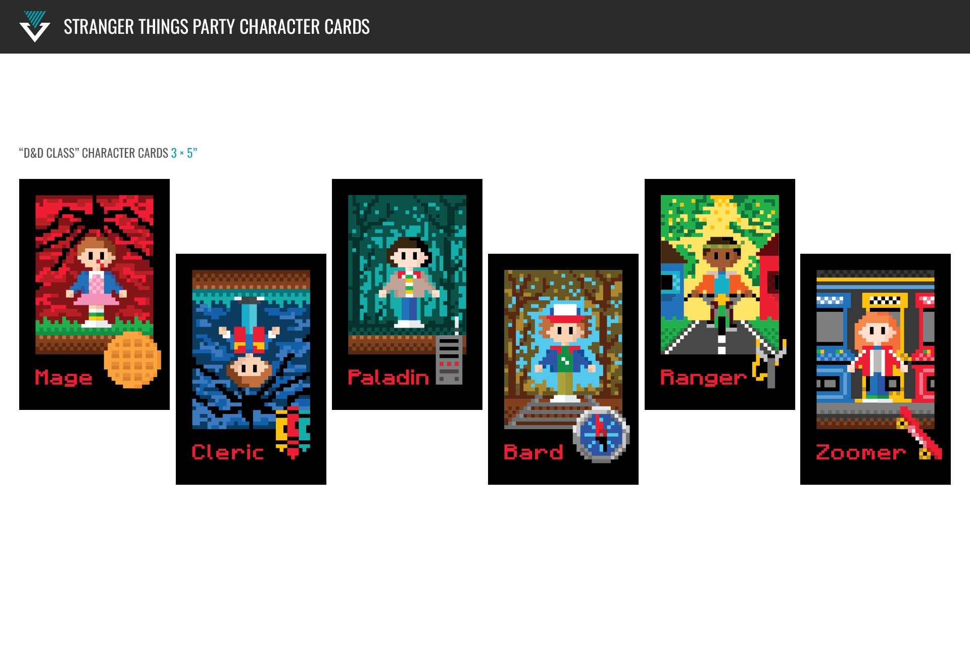 STRANGER THINGS Printable Character Cards / Stranger Things - Etsy