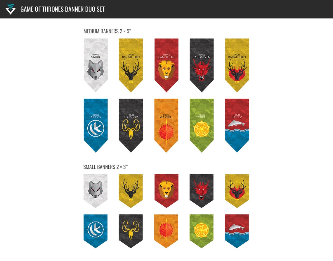 Game of Thrones Printable Banners / Got Party Printable - Etsy