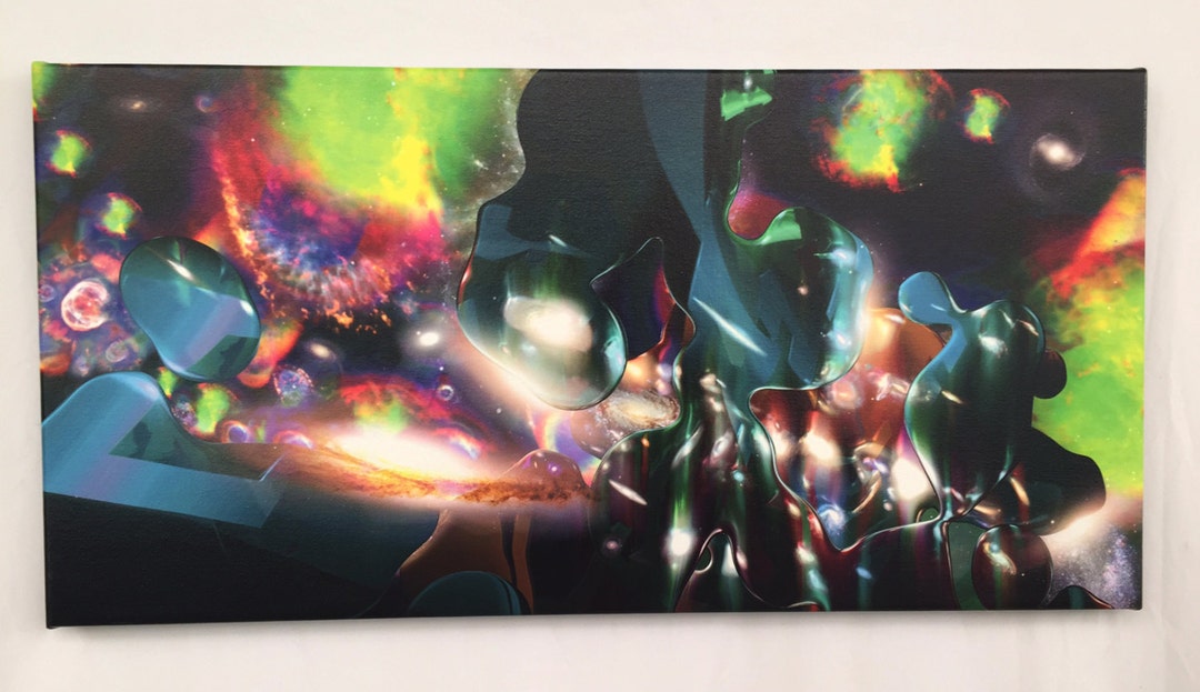 Liquid Nebula Galactic Artwork With Galaxies & Planetary Nebula - Etsy