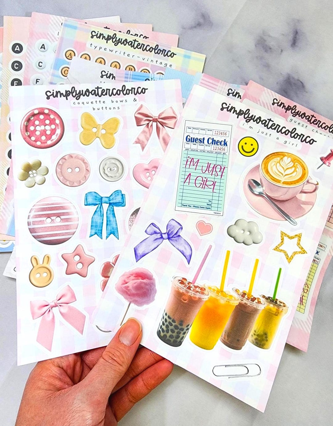 Junk Journal Stickers: Coquette Buttons, Bits & Bobs, Girly Scrapbook ...