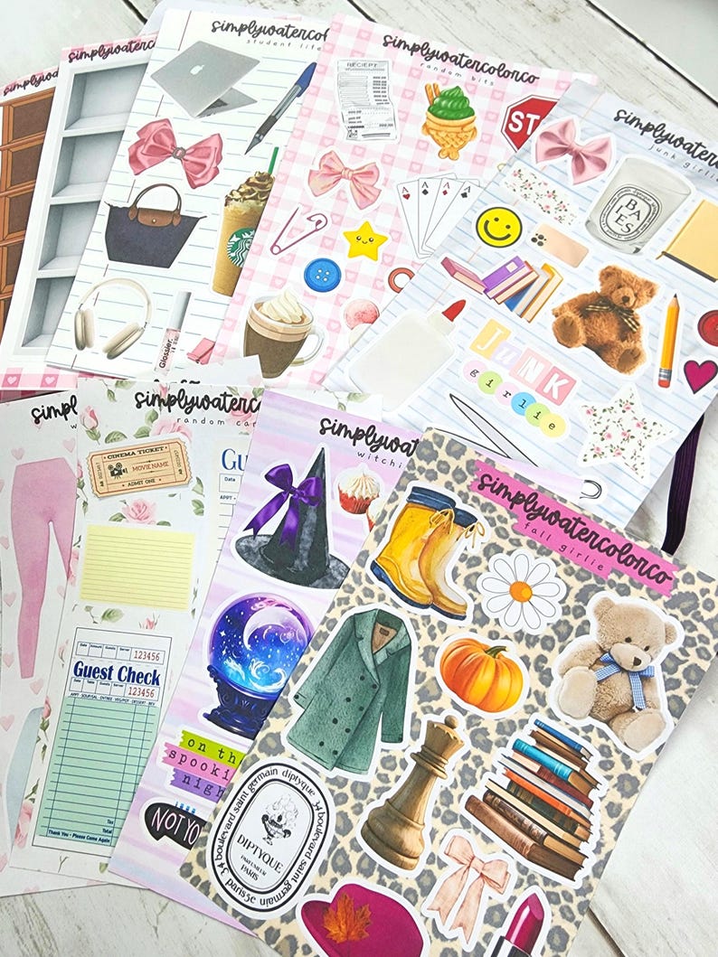 Junk Journal Stickers: Letter Beads, Scrapbooking, Journaling, Months ...