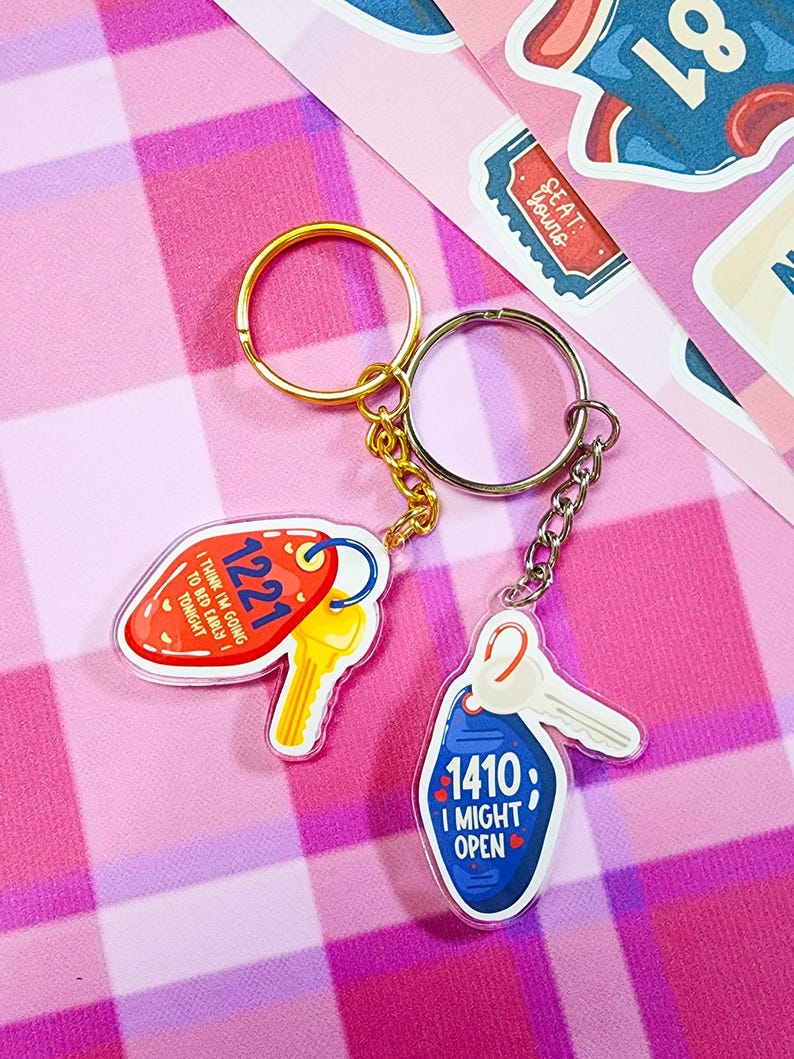 Heated Rivalry Acrylic Keychains: 1410 & 1221, Kindle Charm, Hollanov ...