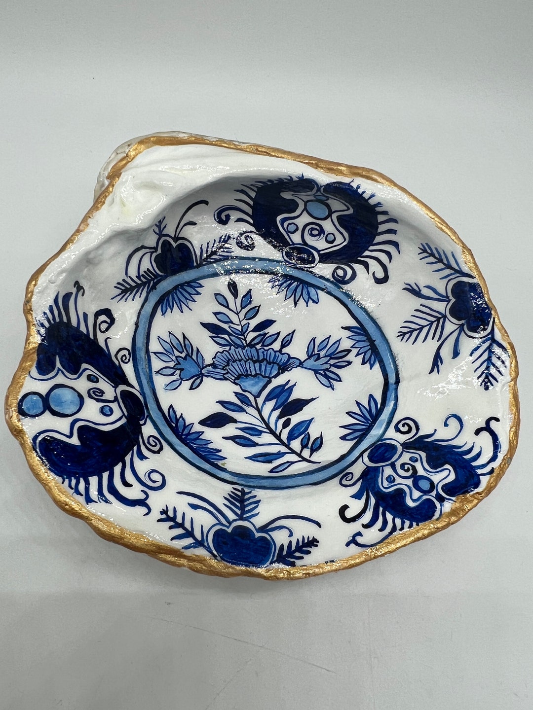 Blue Delft Floral Shell - Etsy