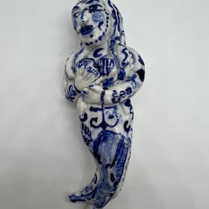 Blue Delft Mermaid With Hanger - Etsy