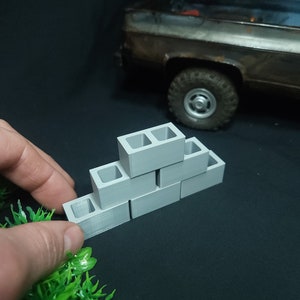Cinder Block Bricks / Breeze Blocks for Construction / Modelling 1/18 ...