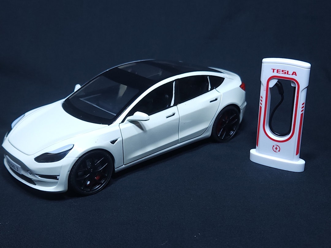 1:24 Scale Tesla Model 3 Diecast Model Detailed Electric Car Replica ...