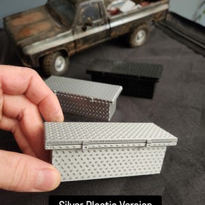 1/18 Scale Crawler Diamond Plate Toolbox RC Truck Bed Cargo Box FMS ...