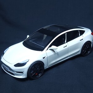 1:24 Scale Tesla Model 3 Diecast Model Detailed Electric Car Replica ...