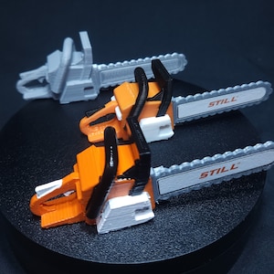 Orange Chainsaw 1/10 Scale RC Accessory NECA Toys Action Figure Chain ...