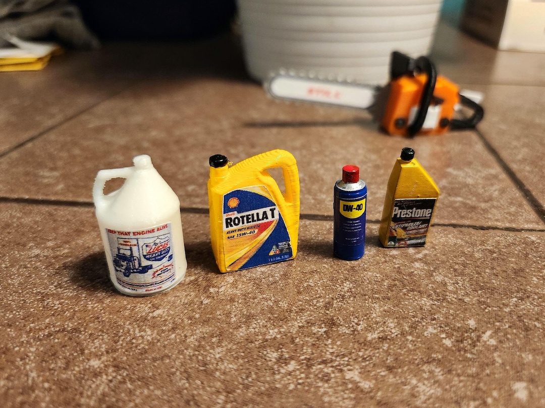 1/10 Scale Miniature Garage Oil Lube Bottle Set Antifreeze Truck Car RC ...