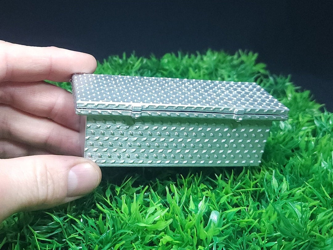 1/18 Scale Crawler Diamond Plate Toolbox RC Truck Bed Box FMS Toyota ...