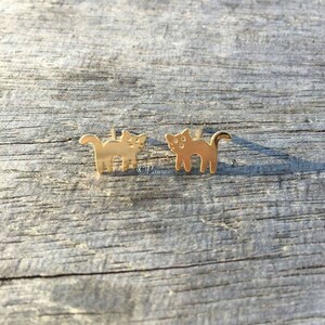 CAT EARRINGS 24K, Cat Breeds, Pet Lovers, Earrings for Women, Unique ...
