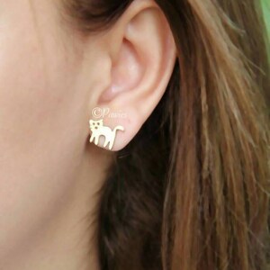 CAT EARRINGS 24K, Cat Breeds, Pet Lovers, Earrings for Women, Unique ...