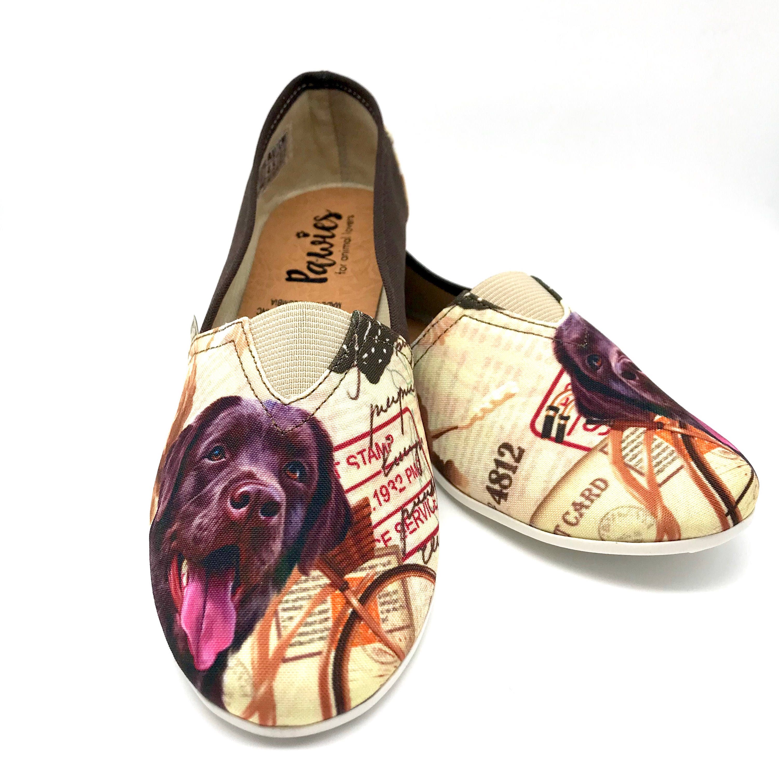 LABRADOR CHOCOLATE SHOES Women Shoes Dog Lovers Dog Breeds | Etsy