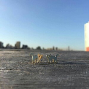 CAT EARRINGS 24K, Cat Breeds, Pet Lovers, Earrings for Women, Unique ...