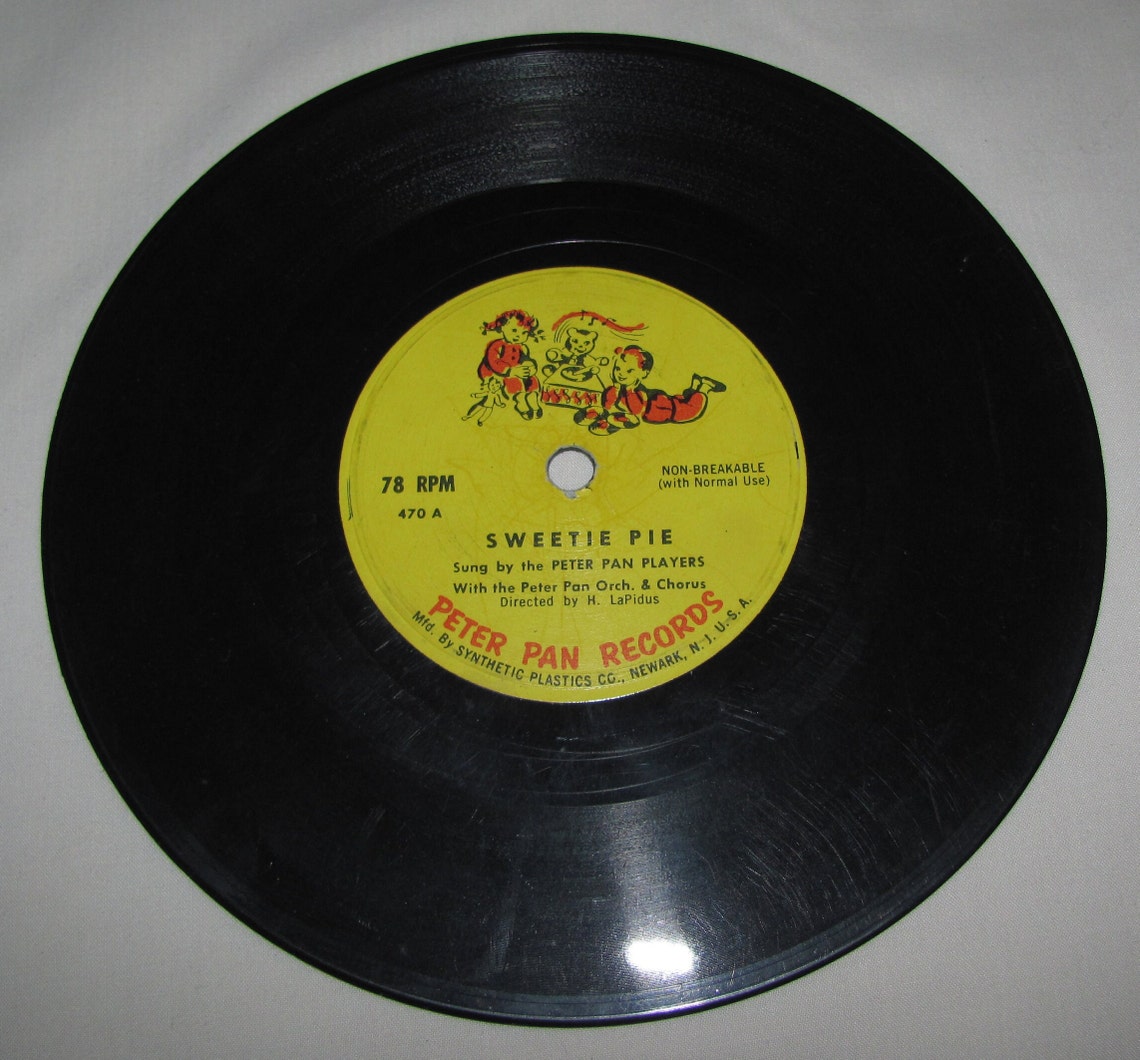 Vintage 1940s Peter Pan Records 78 RPM Vinyl Record Album Sweetie Pie ...
