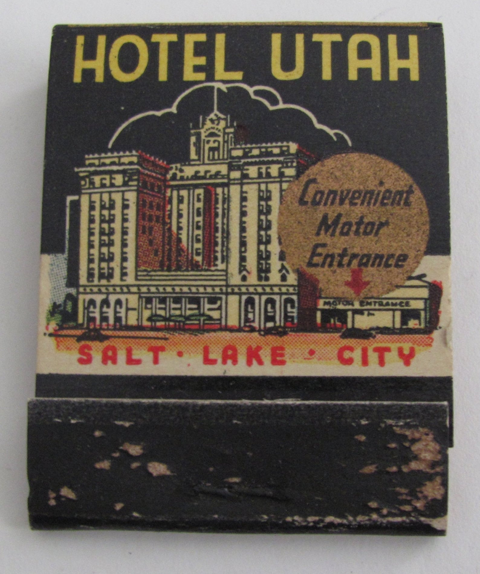 Vintage Matchbook Circa 1940s Hotel Utah Salt Lake City UNSTRUCK Front ...