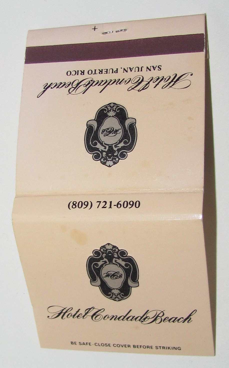 Vintage Unstruck Matchbook Hotel Condado Beach San Juan Puerto Rico PR ...