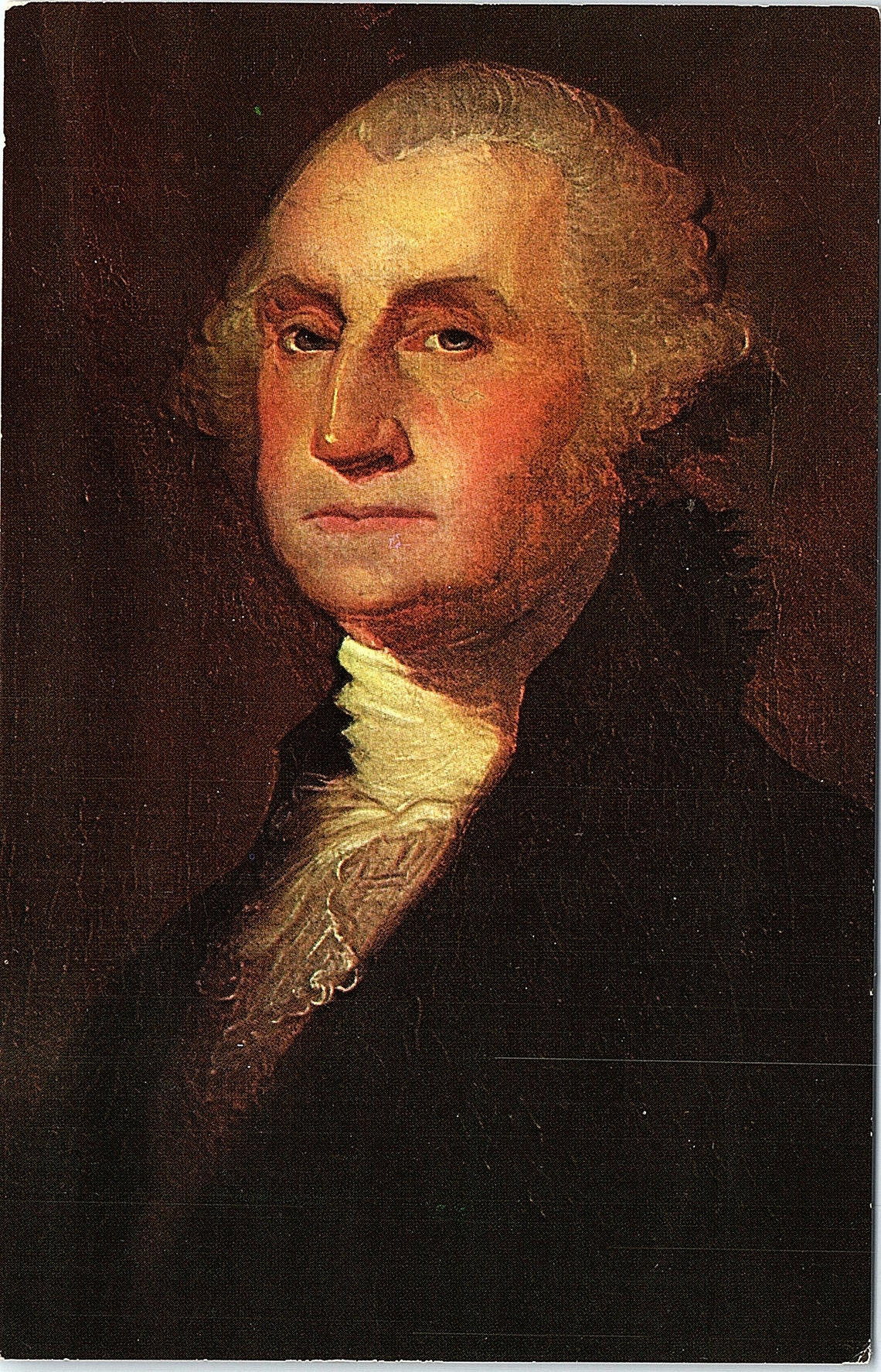 Vintage Unposted Postcard George Washington Oil Painting by Gilbert ...