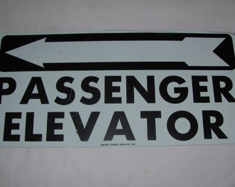Vintage Elevator Sign - Etsy