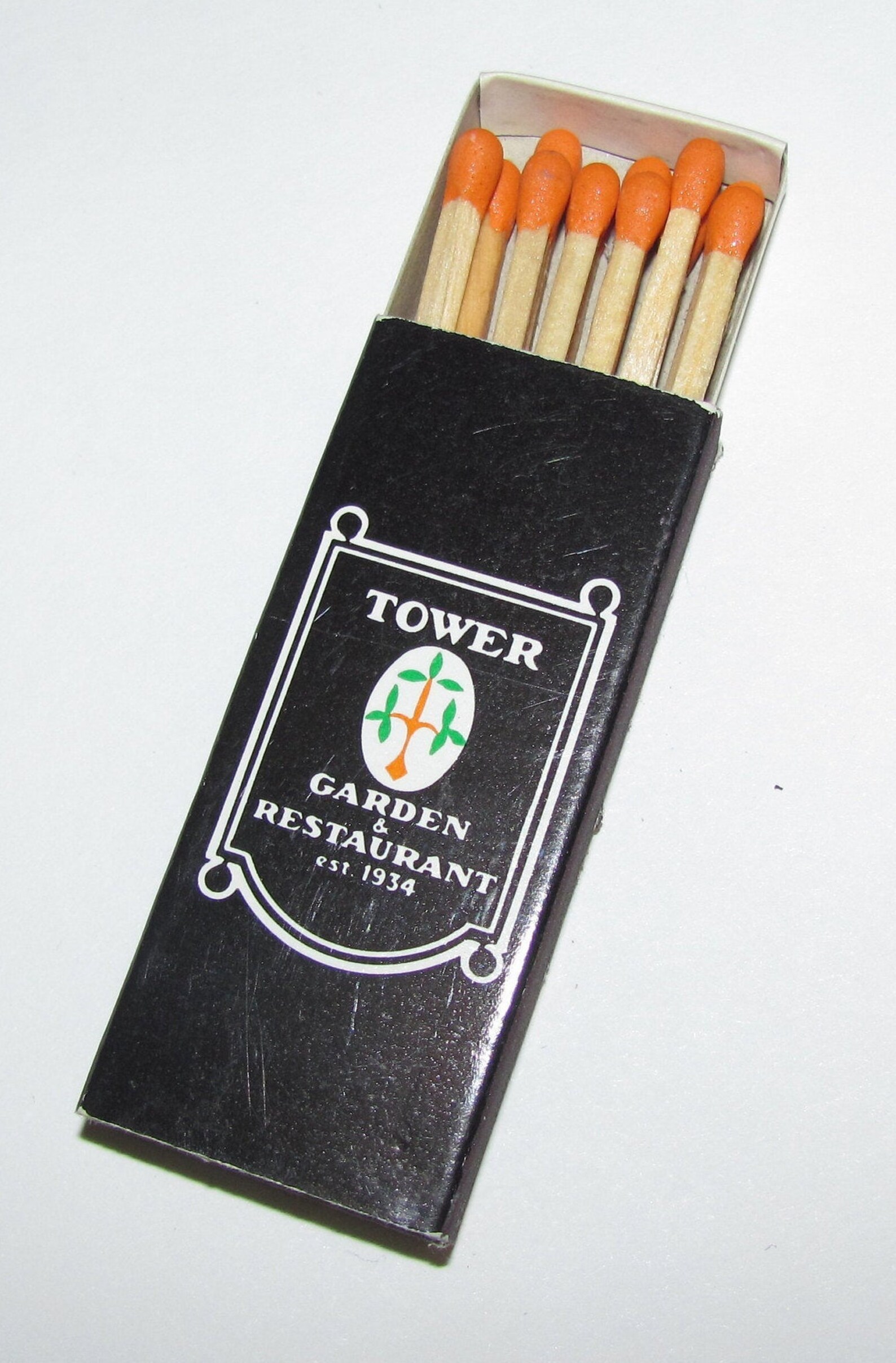 Vintage Full Matchbox Tower Garden & Restaurant Skokie Illinois IL Made ...