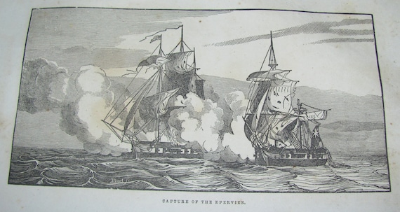 1851 Vintage Illustration Engraving Capture of HMS Epervier - Etsy
