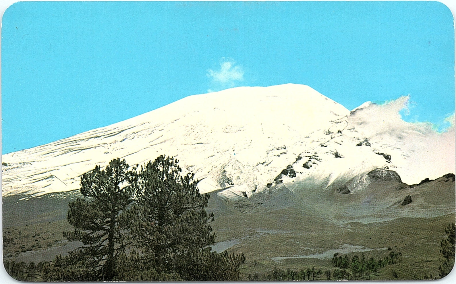 Vintage Unposted Postcard Popocatepetl Volcano Mexico MX V713 Tarjeta ...