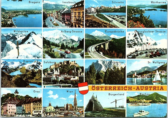 Vintage Unposted Postcard Innsbruck Bregenz Salzburg Graz Wien - Etsy UK