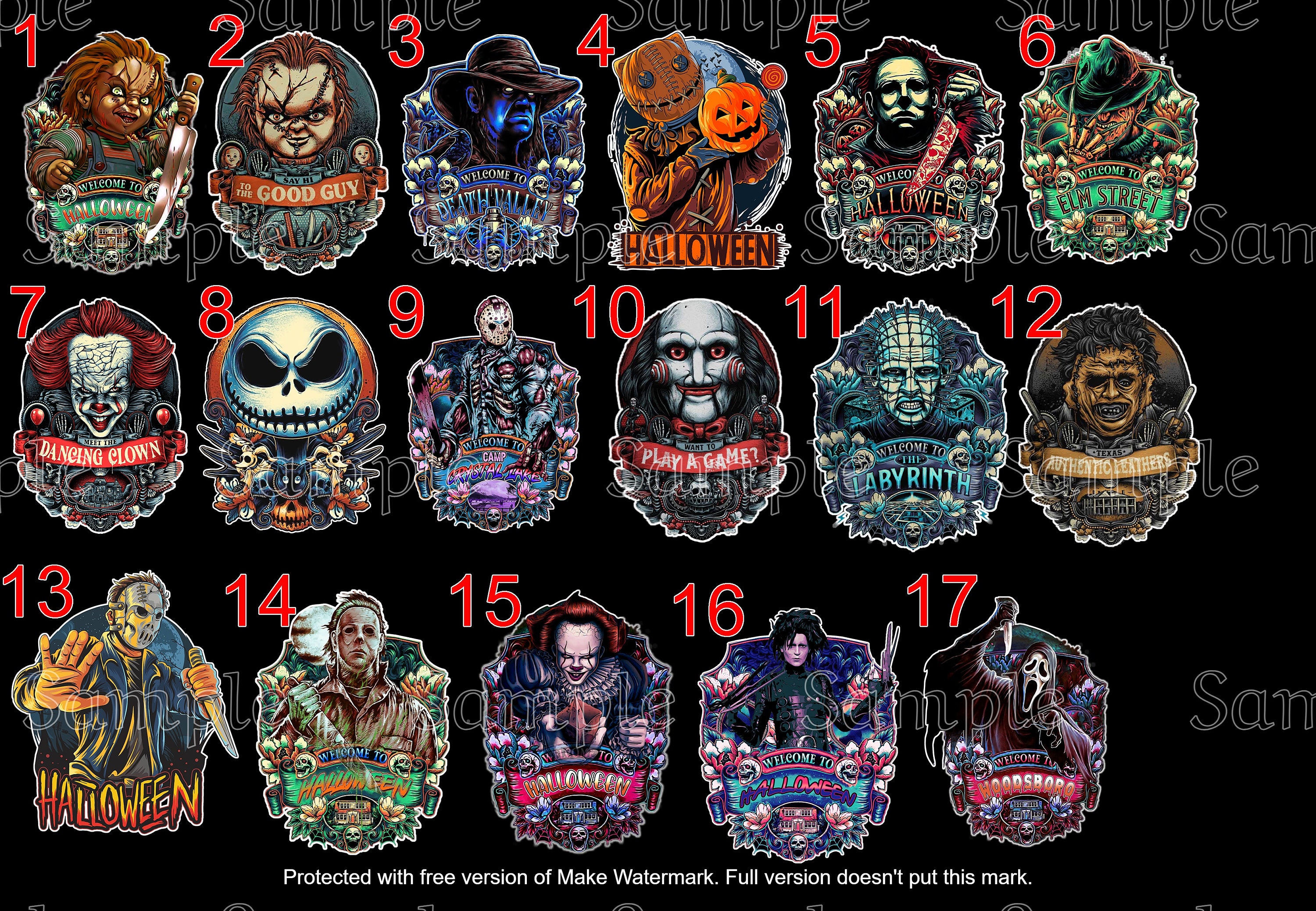 Welcome to ... Horror Movie Stickers SCARY Die Cut - Etsy