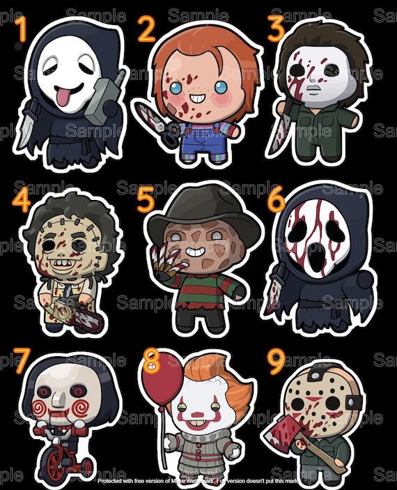 Horror Movie Sticker CUTE Die Cut | Etsy