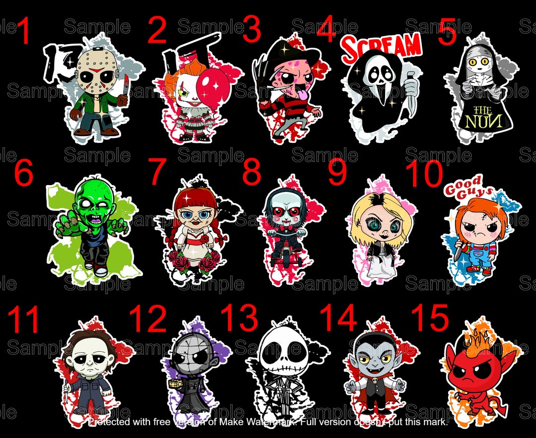 Horror Stickers - Etsy