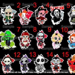 Horror Stickers - Etsy