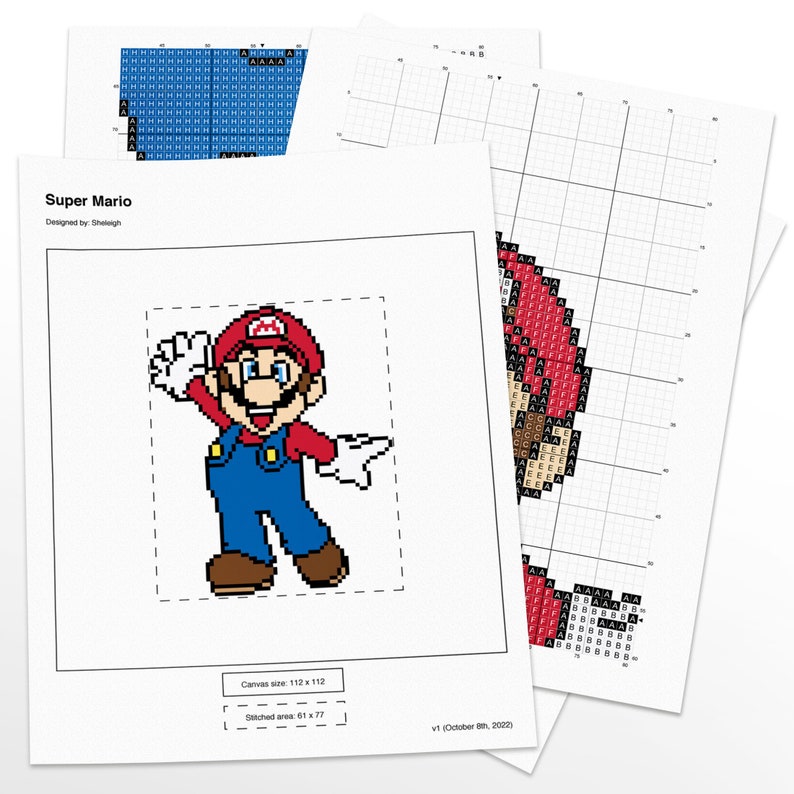 Super Mario Cross Stitch Pattern - Etsy