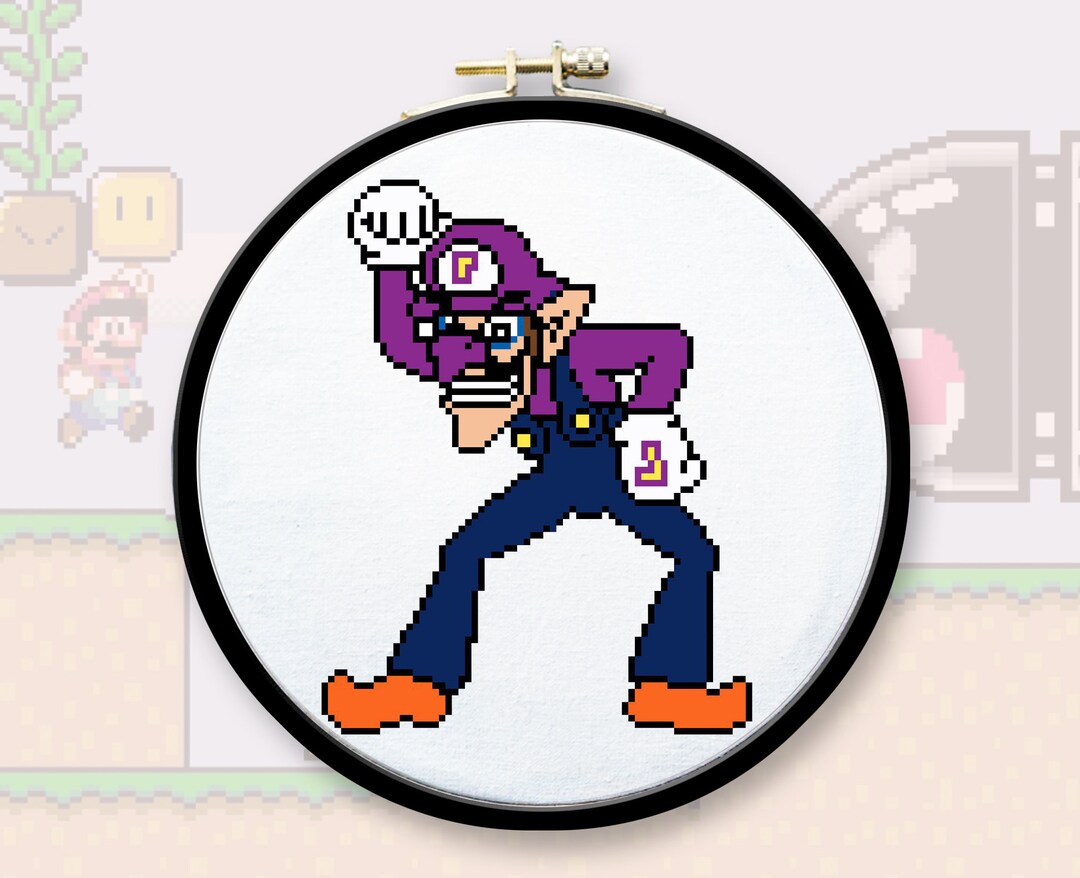 Waluigi Cross Stitch Pattern - Etsy